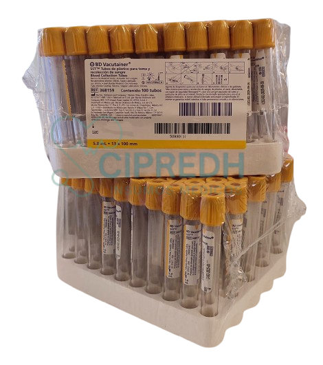 TUBO BD VACUTAINER CON GEL SEPARADOR– TAPA ORO – CIPREDH