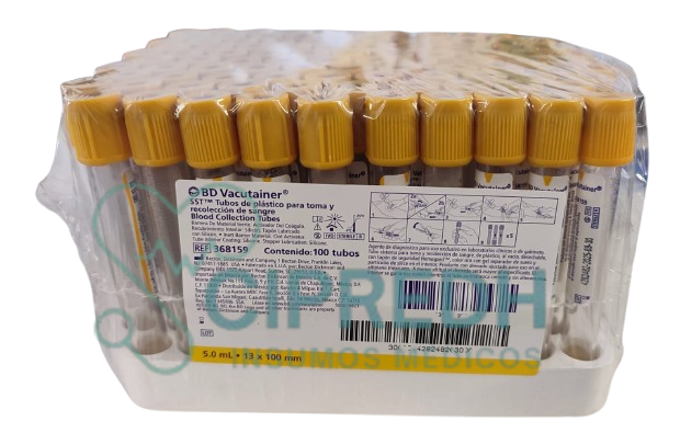 TUBO BD VACUTAINER CON GEL SEPARADOR– TAPA AMARILLA – CIPREDH